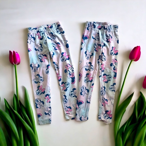 Disney | Bottoms | Disney Xs 45 Leggings Minnie Mouse Pastel Set Of 2 ...